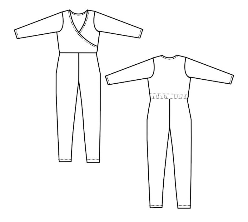 Jennifer Jumpsuit for WOMEN PDF Sewing Pattern and Sewing - Etsy