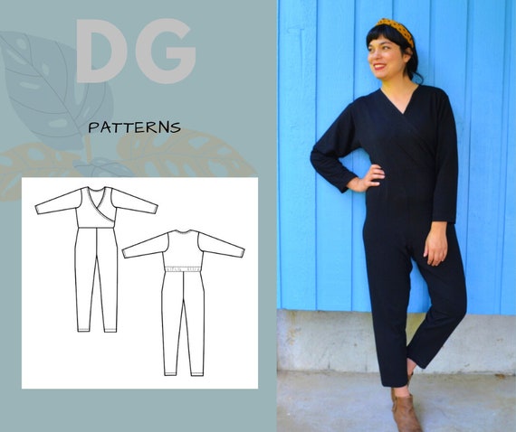 Jennifer Jumpsuit for WOMEN PDF Sewing Pattern and Sewing - Etsy
