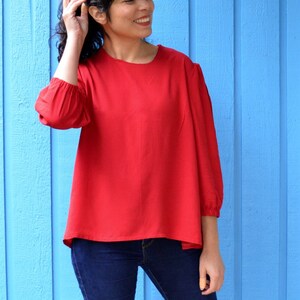 Theodora Blouse PDF Sewing Pattern and Tutorial - Etsy Canada