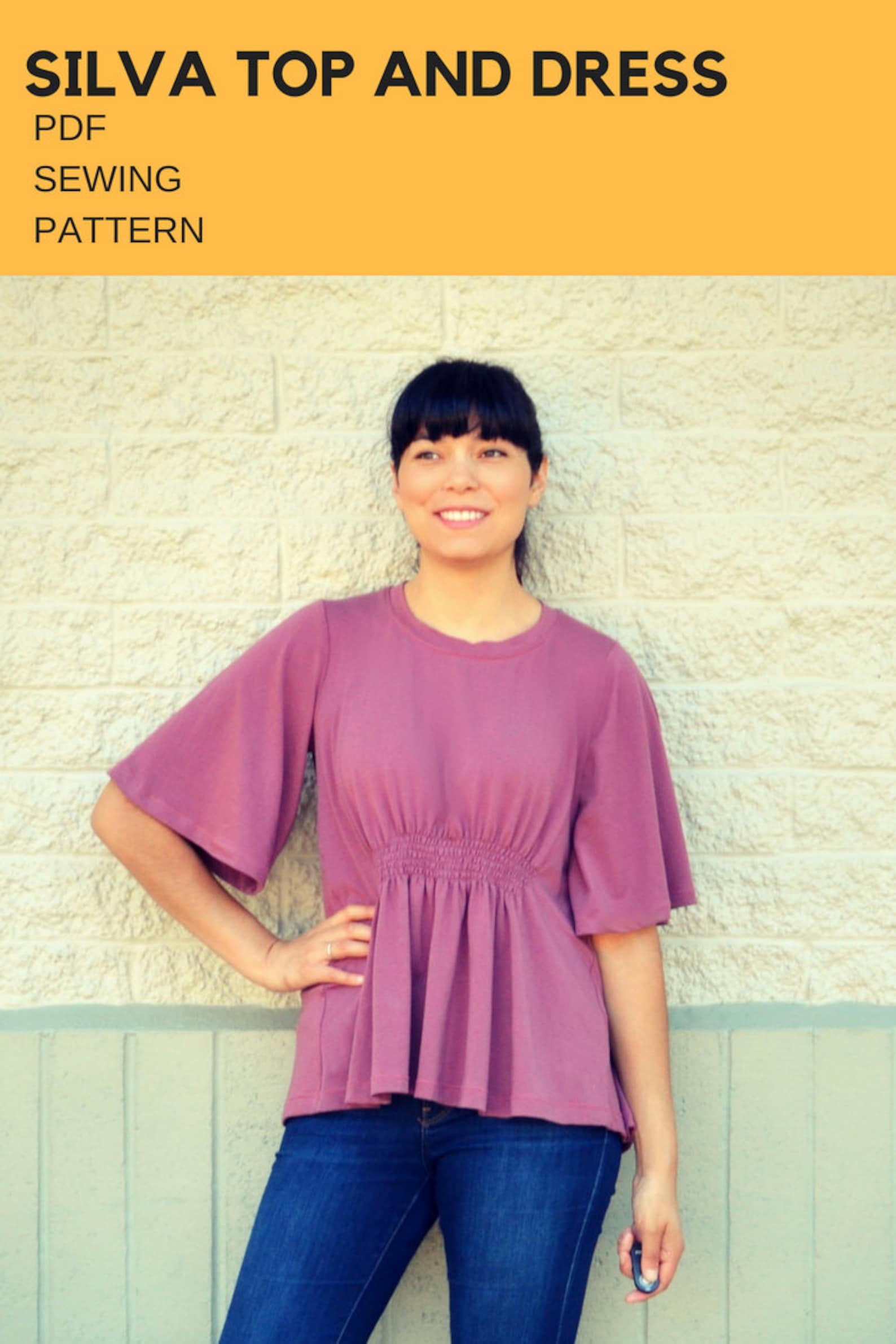 The Silva Top and Dress PDF Sewing Pattern and Tutorial for | Etsy ...