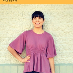 The Silva Top and Dress PDF Sewing Pattern and Tutorial for Women. Knit ...