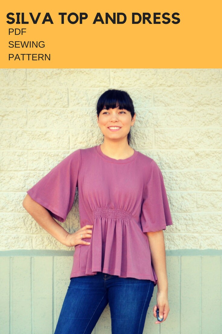 The Silva Top and Dress PDF Sewing Pattern and Tutorial for - Etsy Canada