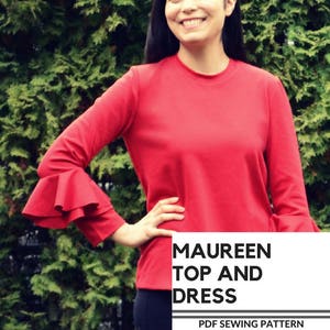 The Maureen Top and Dress PDF Sewing Pattern and Tutorial - Etsy Canada
