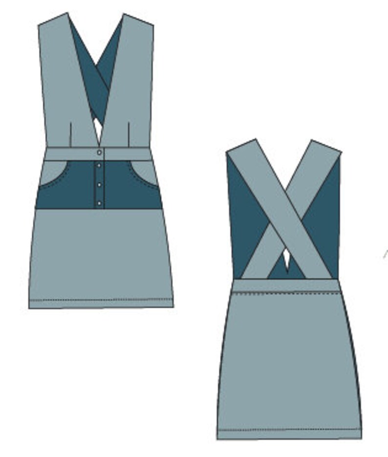 The Taylor Overall Dress PDF Sewing Pattern and Sewing Tutorial - Etsy