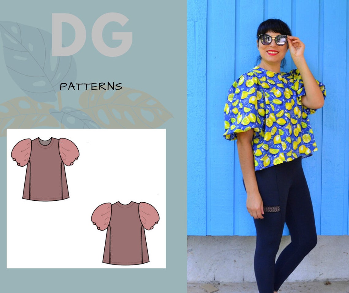 Angelina Top PDF Sewing Pattern and Printable Sewing Tutorial - Etsy ...