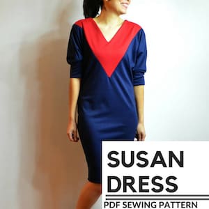 Susan Dress PDF Sewing Pattern and Sewing Tutorial Including Sizes 4 to ...