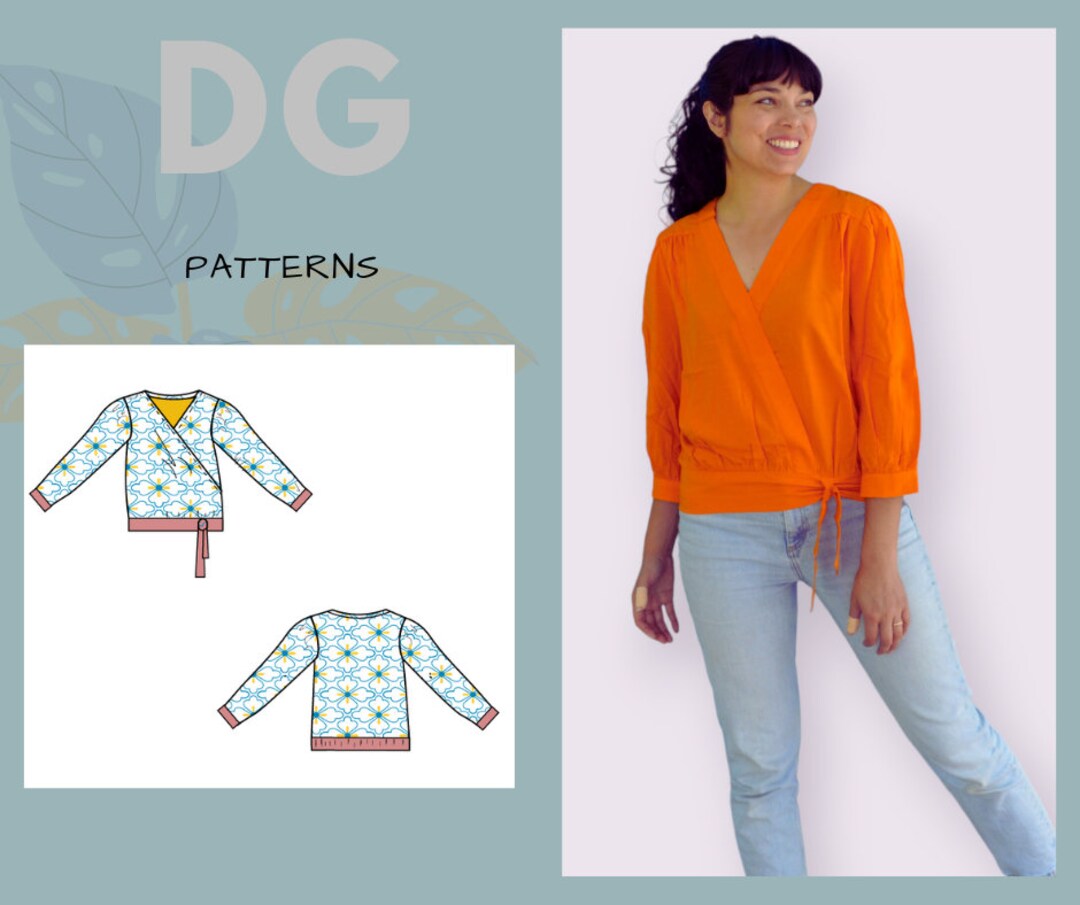 ELSA TOP PDF Sewing Pattern and Sewing Tutorial for Women. Woven ...