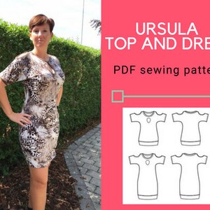 The Ursula Knit Top and Dress PDF Sewing Pattern - Etsy