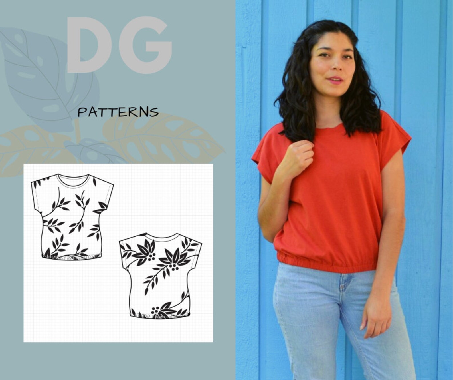 The Bernice Top PDF Sewing Pattern and Sewing Tutorial Available as a ...