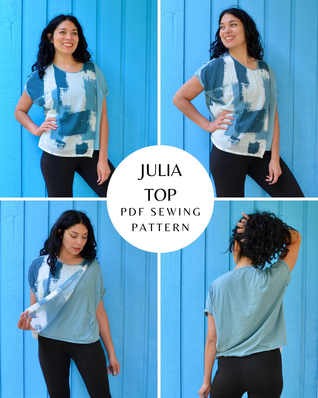 Julia Top PDF Sewing Pattern - Etsy Canada
