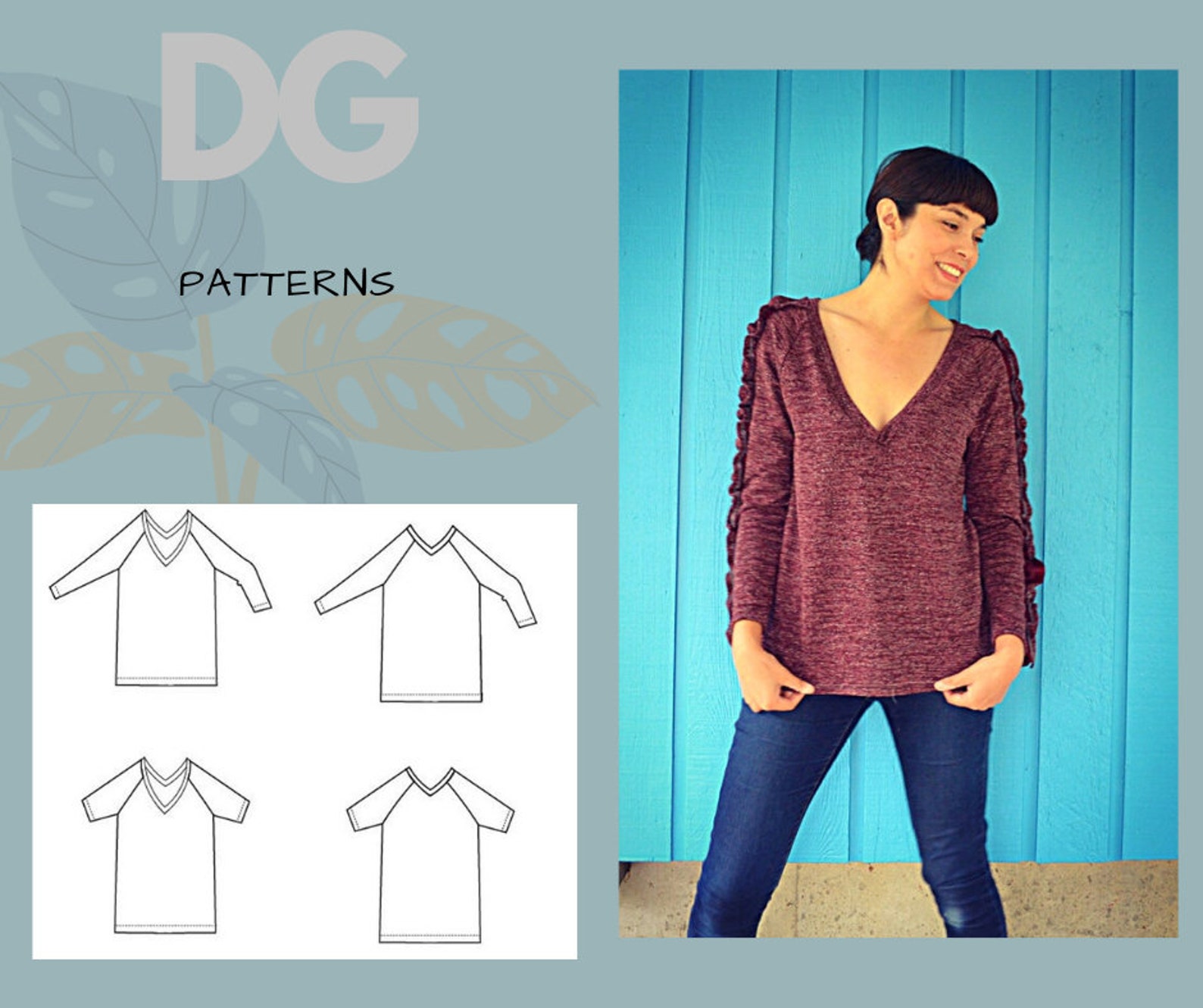 Milka Sweater PDF Sewing Pattern and Printable Sewing Tutorial for ...
