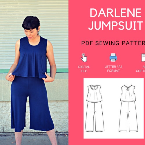 The Chelsea Top PDF Sewing Pattern and Sewing Tutorial | Etsy