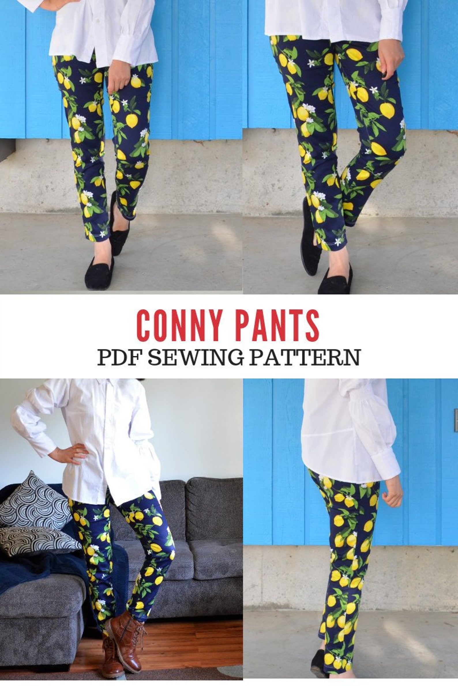 The Conny Pants PDF Sewing Pattern and Tutorial - Etsy