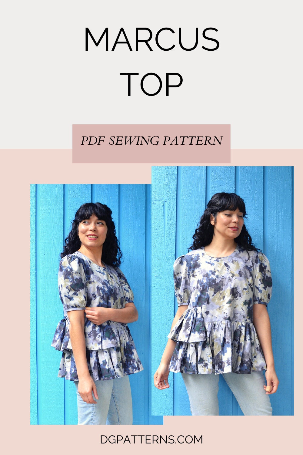 Marcus Top PDF Sewing Pattern and Printable Sewing Tutorial - Etsy Canada