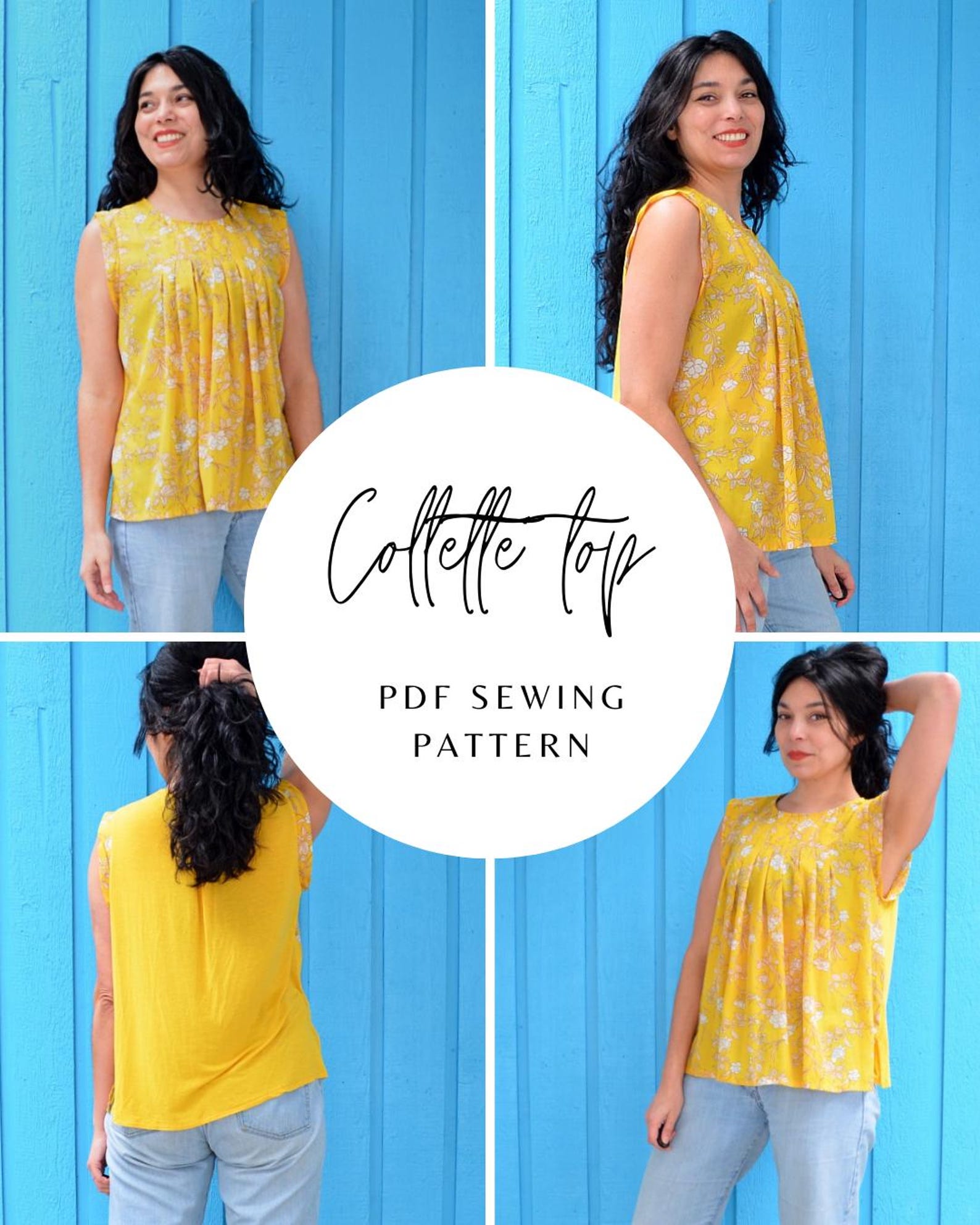 Collette Top PDF Sewing Pattern - Etsy