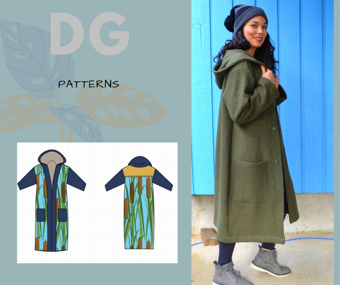 The Emma Long Cardigan PDF Sewing Pattern - Etsy