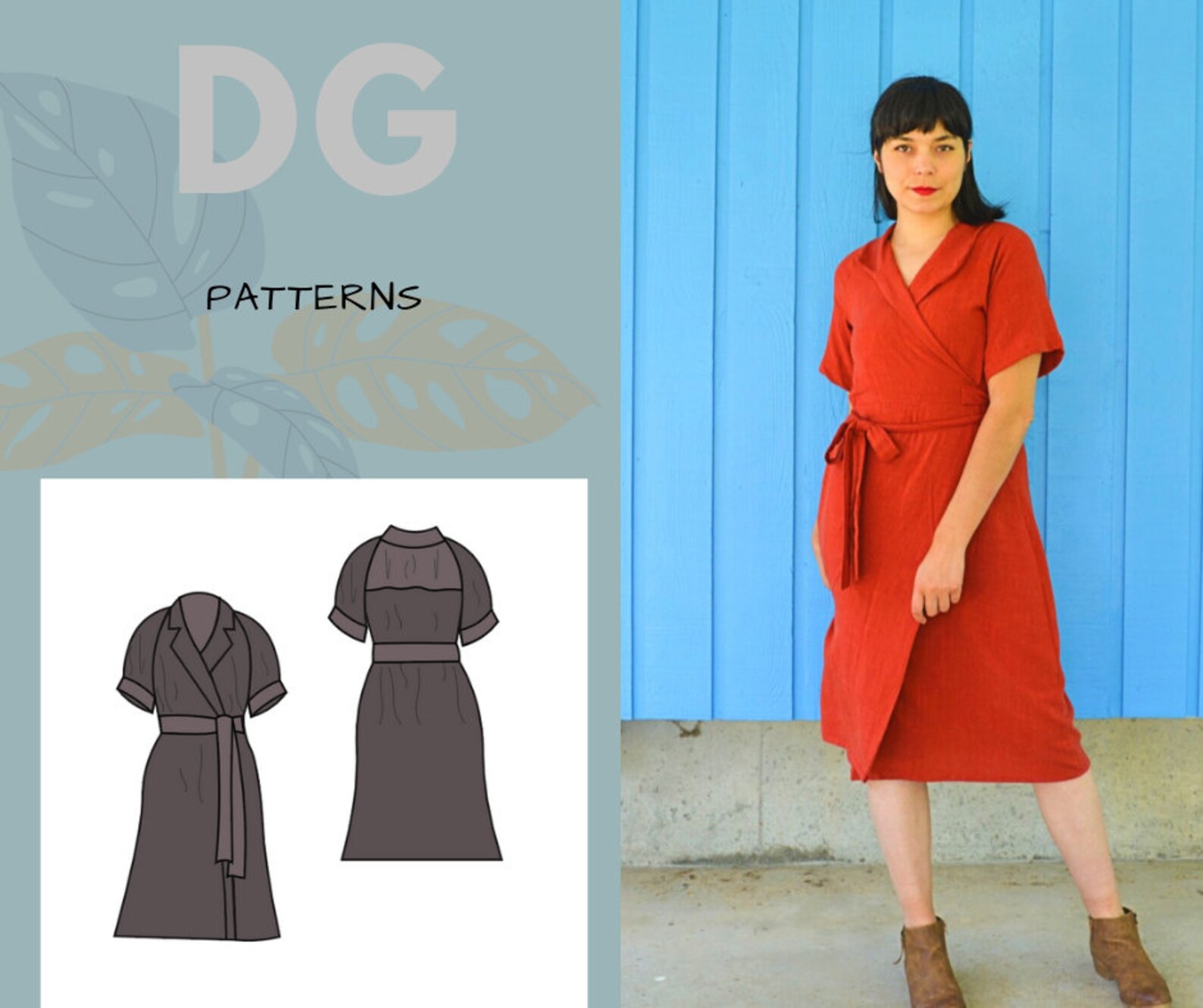 DEANA Dress PDF Sewing Pattern and Printable Sewing Tutorial - Etsy