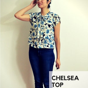 The Chelsea Top PDF Sewing Pattern and Sewing Tutorial - Etsy