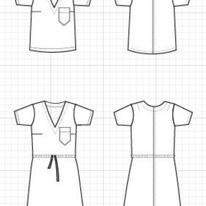 Cora Top and Dress PDF Sewing Pattern and Printable Sewing Tutorial for ...