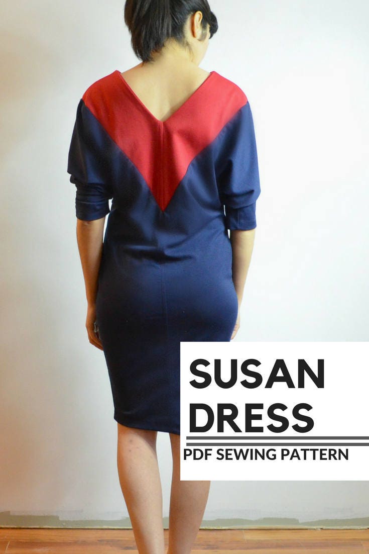 Susan Dress PDF Sewing Pattern and Sewing Tutorial Including Sizes 4 to ...