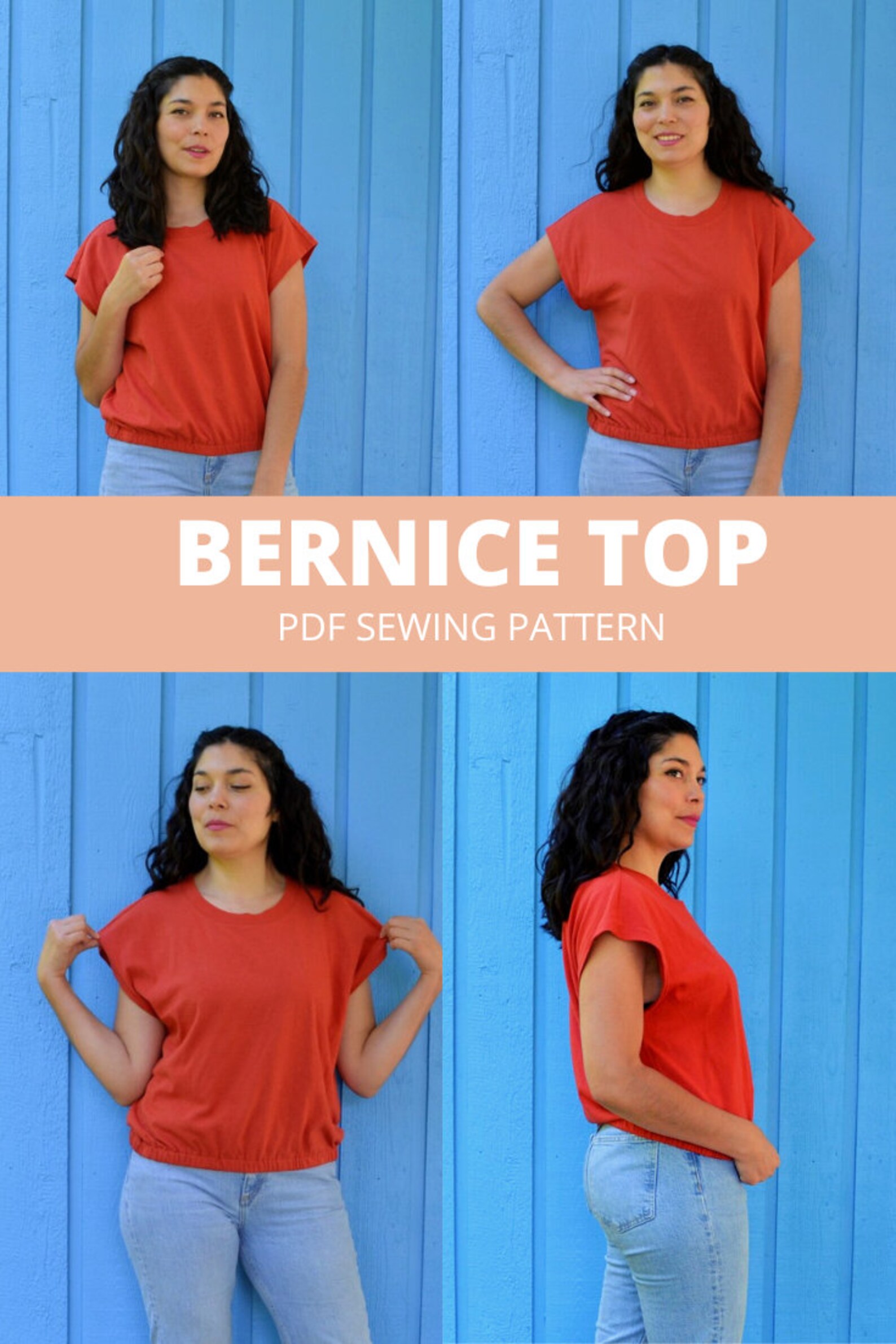 The Bernice Top PDF Sewing Pattern and Sewing Tutorial Available as a ...