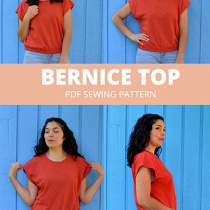 The Bernice Top PDF Sewing Pattern and Sewing Tutorial Available as a ...
