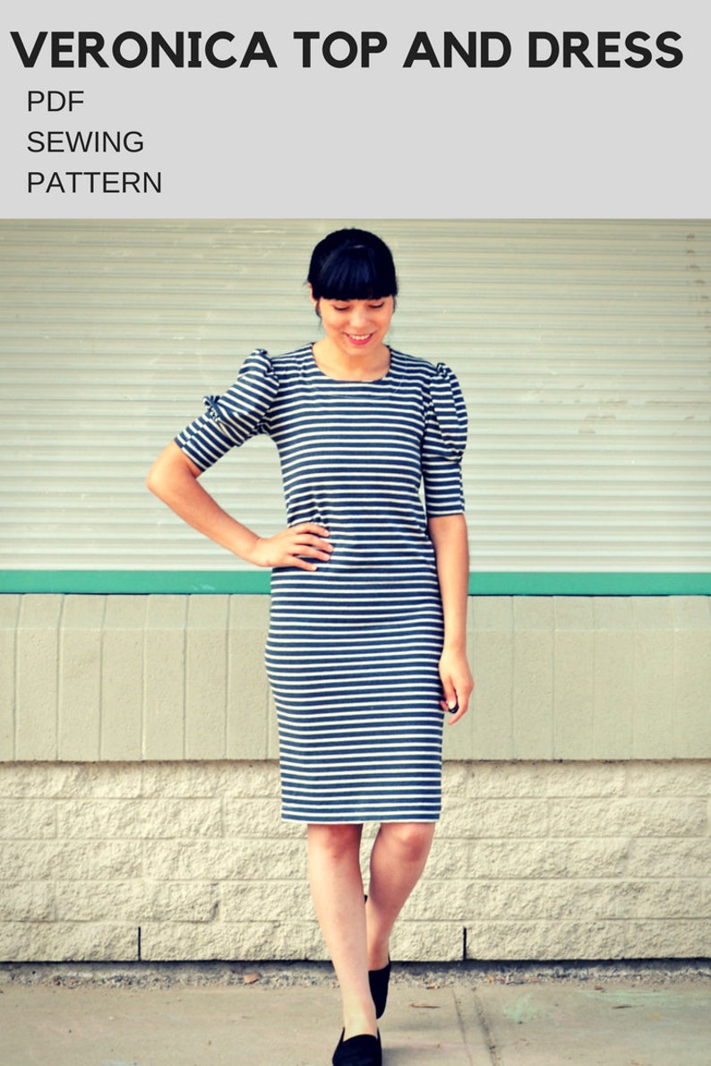 The Veronica Top and Dress PDF Sewing Pattern and Step by Step Sewing ...