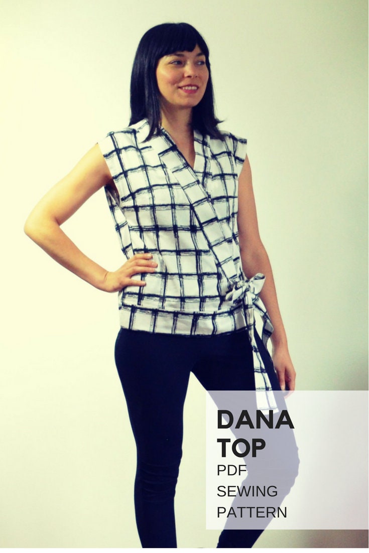 DANA TOP PDF Sewing Pattern and Sewing Tutorial for Women. Woven ...