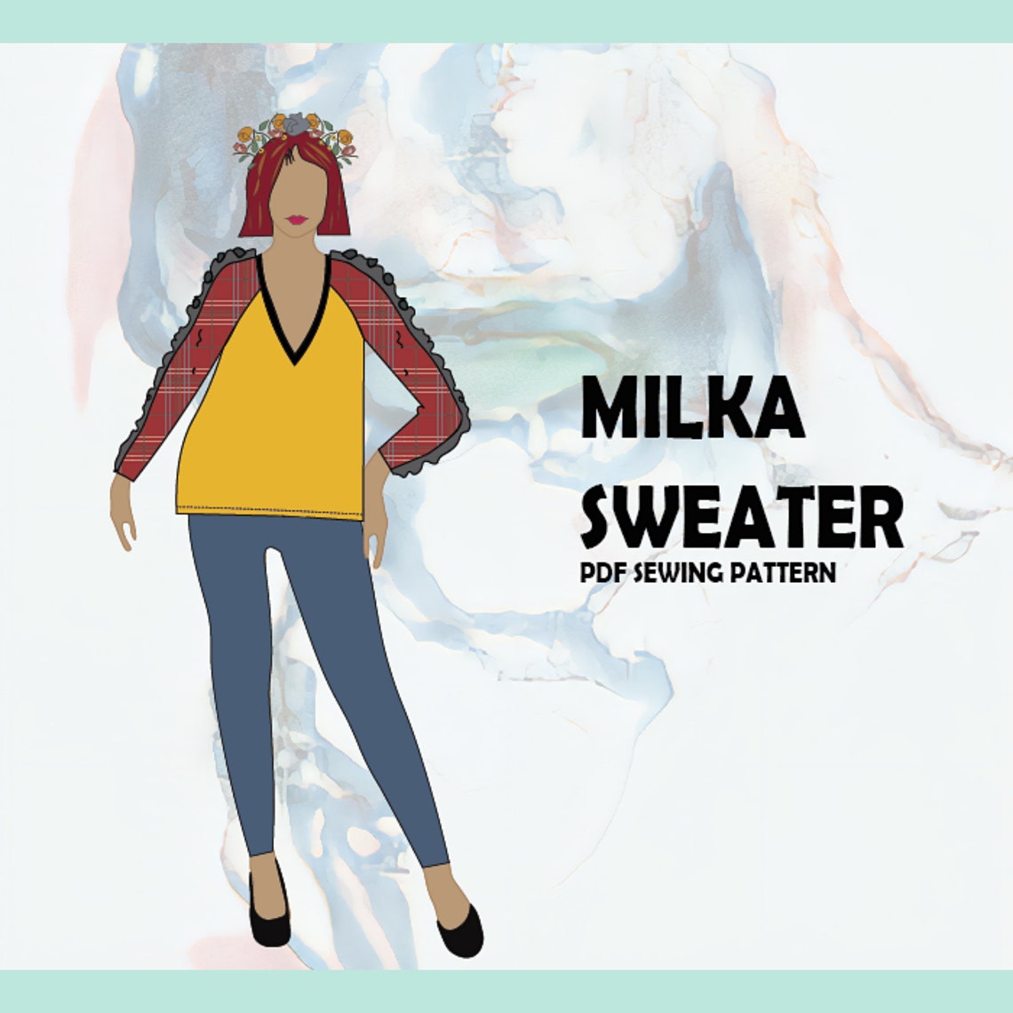 Milka Sweater PDF Sewing Pattern and Printable Sewing Tutorial for ...