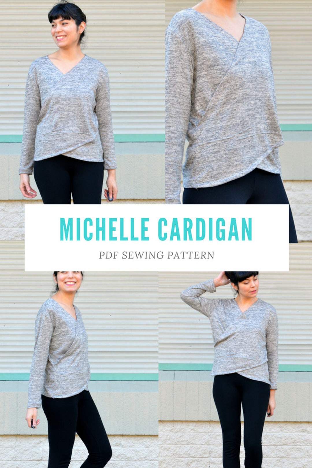 Michelle Cardigan PDF Sewing Pattern and Step by Step Sewing Tutorial ...