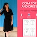 Cora Top and Dress PDF Sewing Pattern and Printable Sewing Tutorial for ...