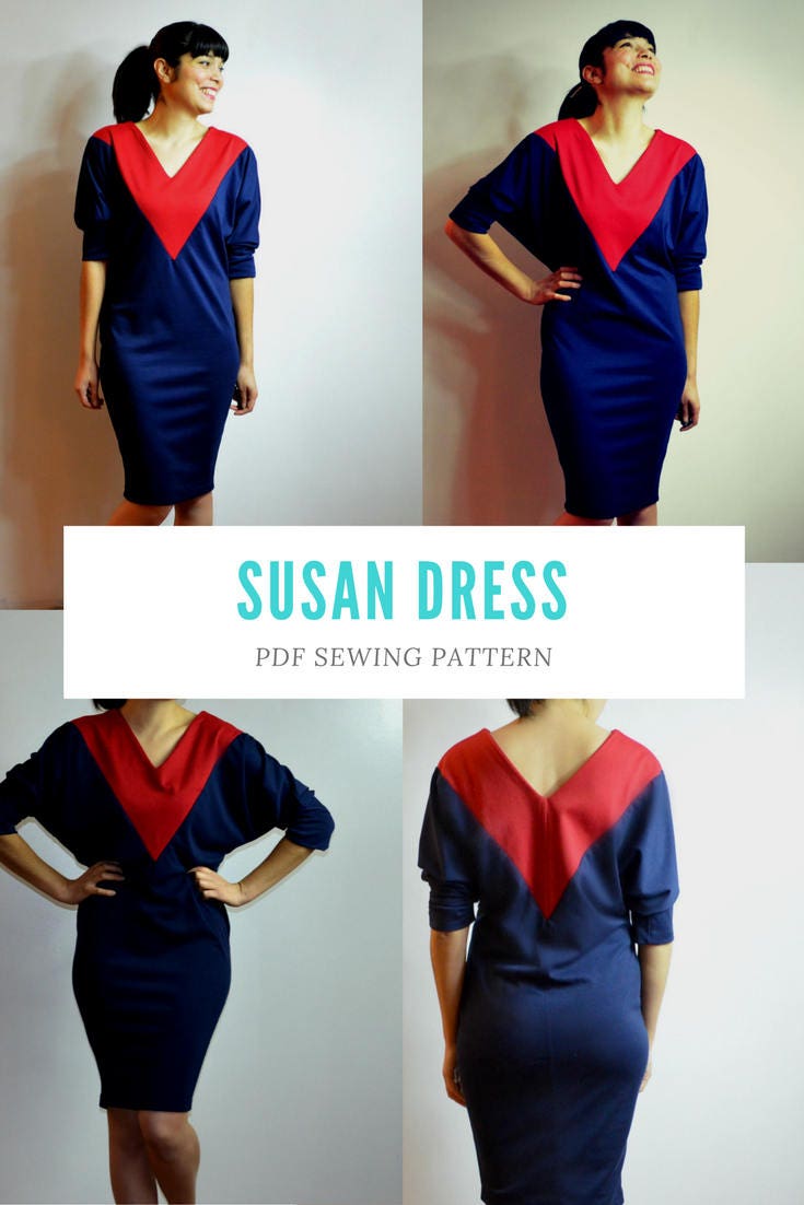 Susan Dress PDF Sewing Pattern and Sewing Tutorial Including Sizes 4 to ...