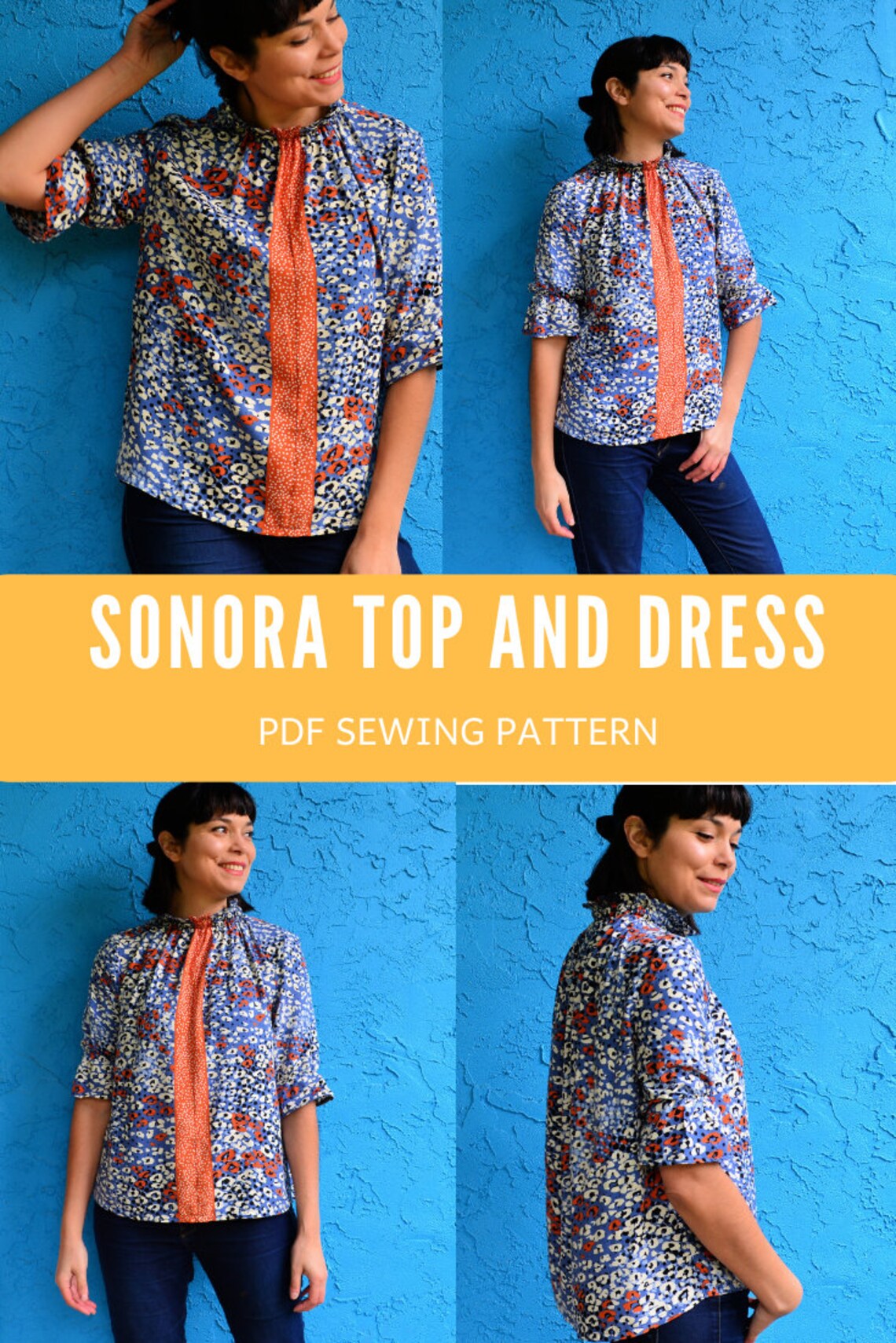 Sonora Top and Dress PDF Sewing Pattern and Tutorial - Etsy