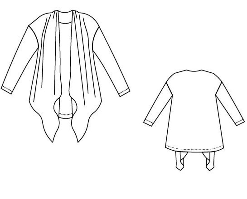 Waterfall Cardigan PDF Sewing Pattern and Tutorial | Etsy Canada