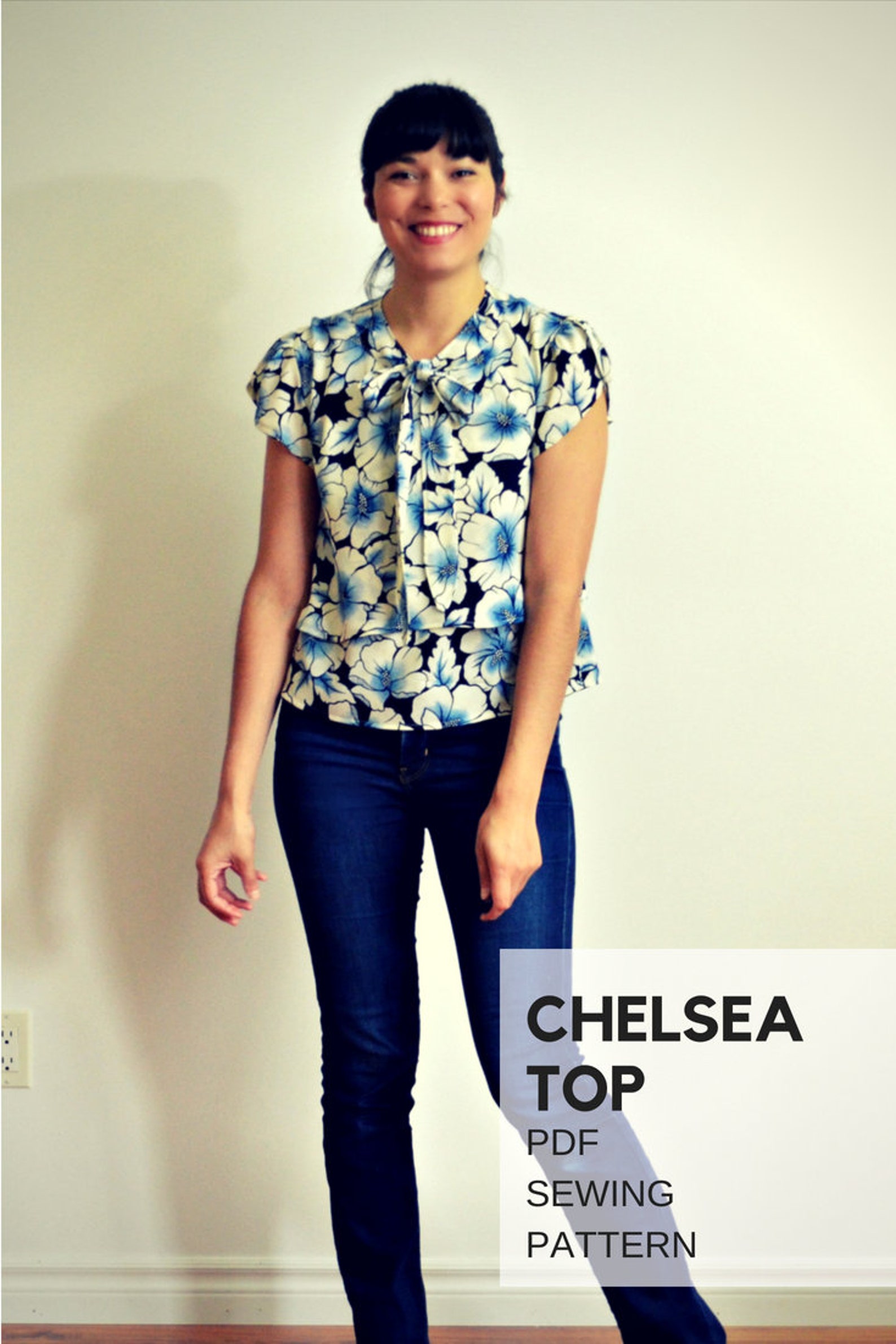 The Chelsea Top PDF Sewing Pattern and Sewing Tutorial | Etsy