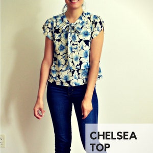 The Chelsea Top PDF sewing pattern and sewing tutorial | Etsy