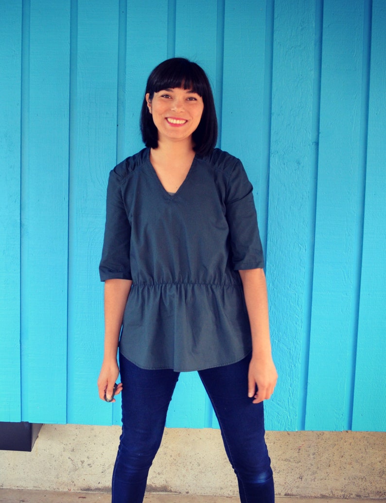 Sue Woven Top PDF Sewing Pattern and Printable Sewing Tutorial | Etsy