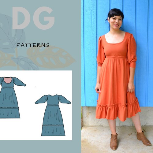 Hannah Top and Dress PDF Sewing Pattern and Step by Step - Etsy Canada