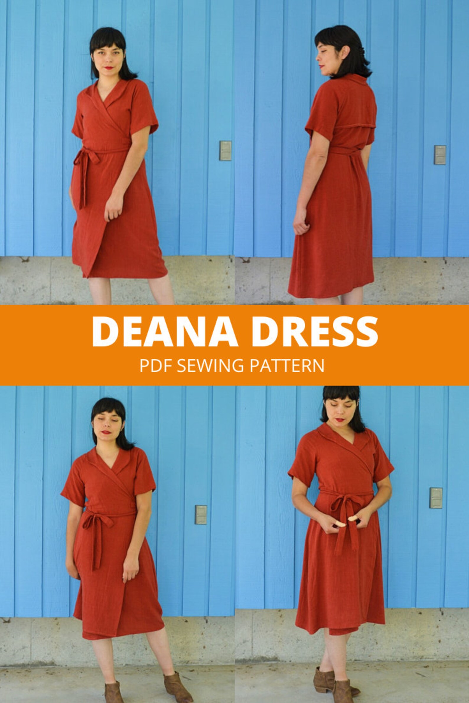 DEANA Dress PDF Sewing Pattern and Printable Sewing Tutorial - Etsy