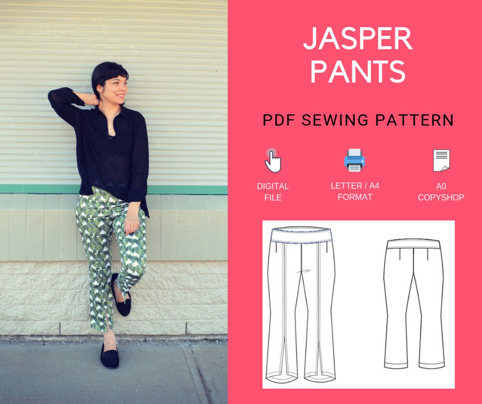 Jasper Pants PDF Sewing Pattern - Etsy