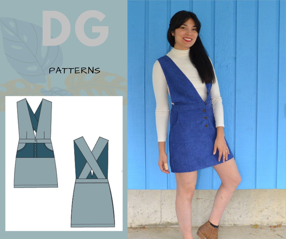 The Taylor Overall Dress PDF Sewing Pattern and (Download Now) - Etsy
