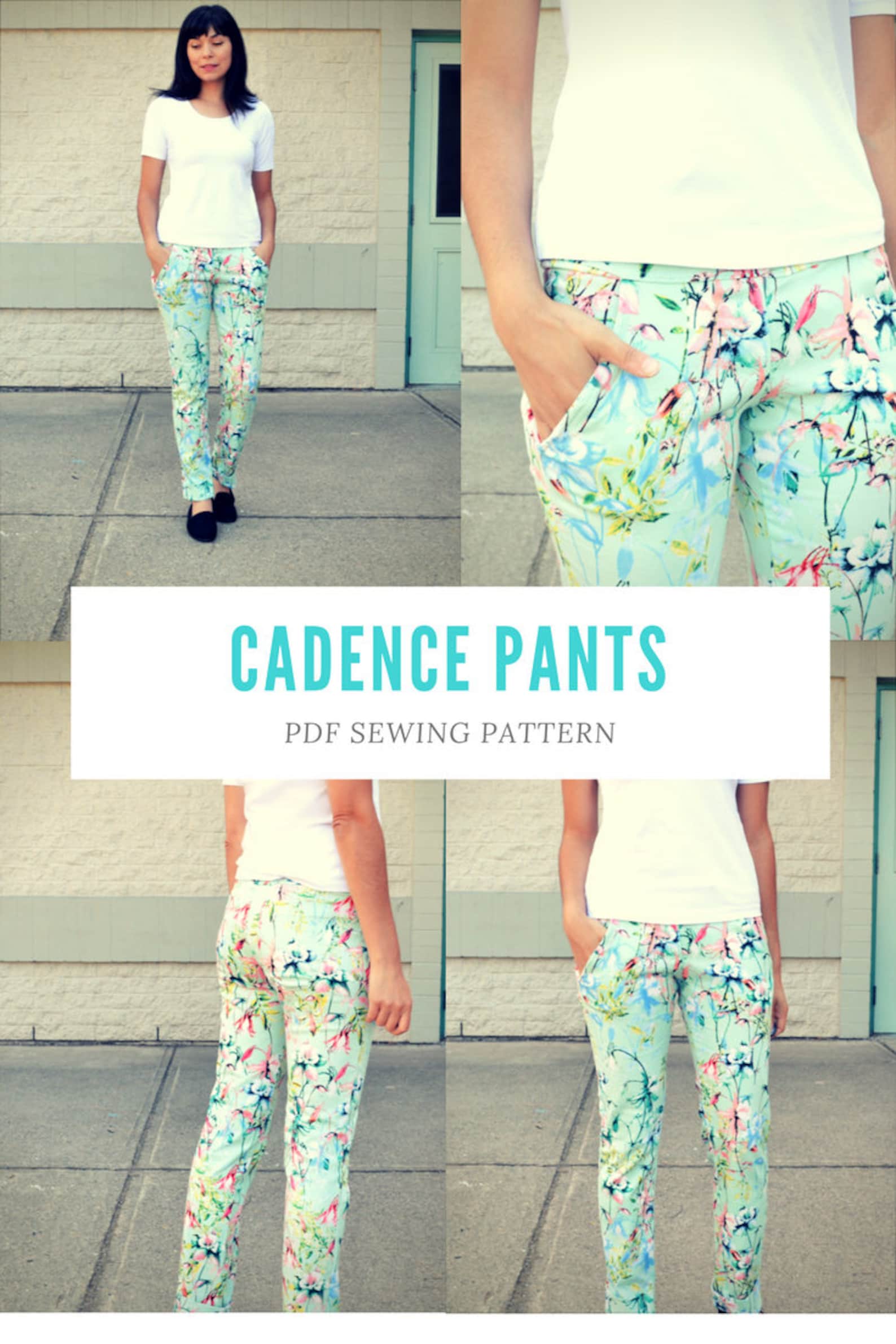 Cadence Pants PDF Sewing Pattern and Step by Step Sewing Tutorial ...
