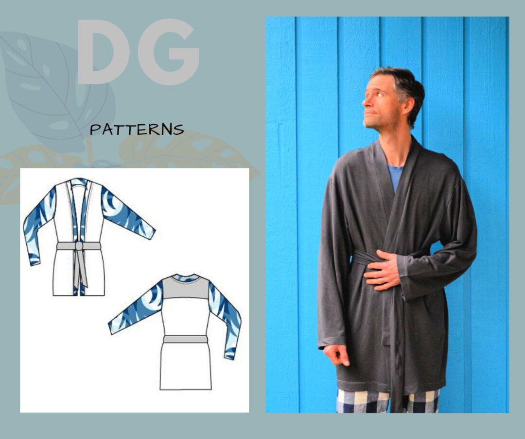 House Coat for Men PDF Sewing Pattern and Sewing Tutorial - Etsy