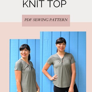 The Ivy Knit Top PDF Sewing Pattern. Digital Download - Etsy