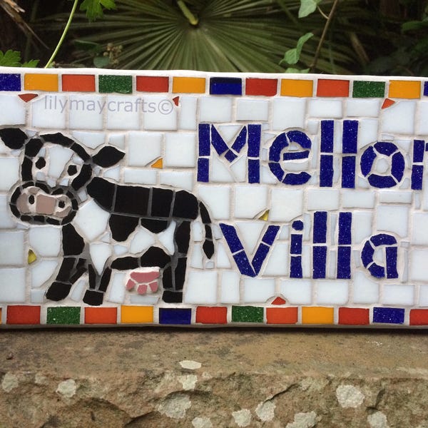 Mosaic Name Sign - Etsy