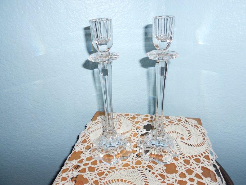 Nachtmann Crystal Candlestick Holders - Etsy