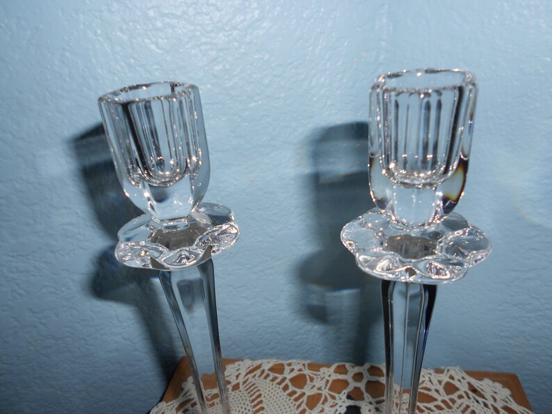Nachtmann Crystal Candlestick Holders - Etsy
