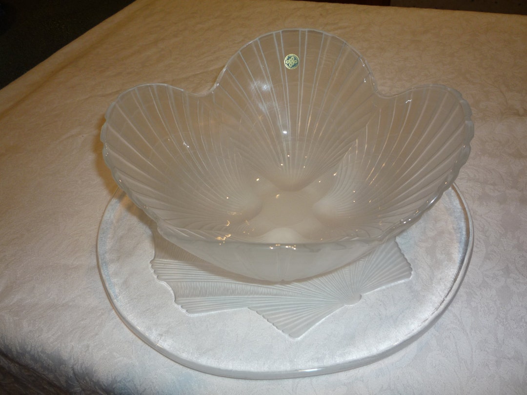Crystal Shell Bowl and Platter - Etsy