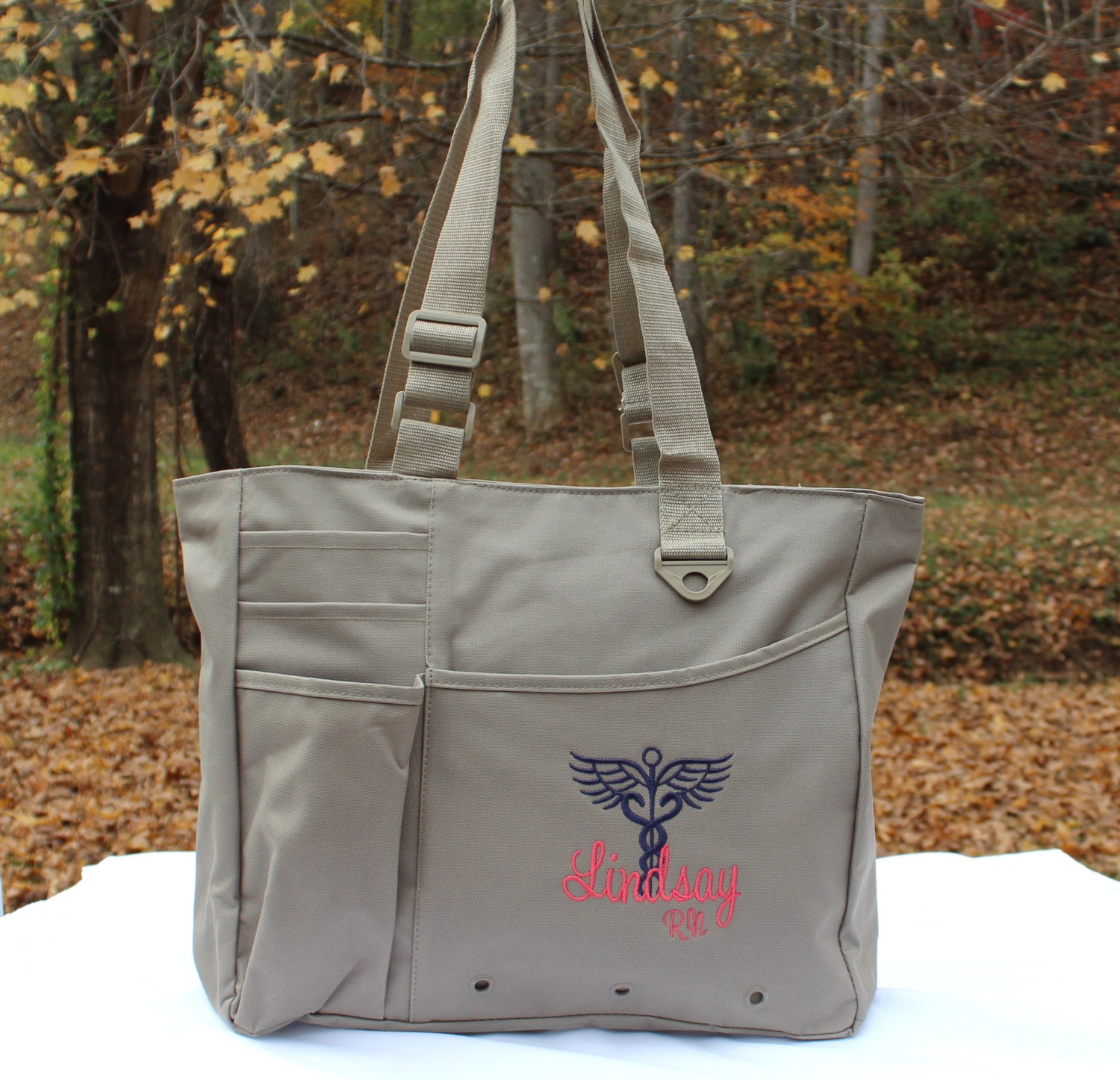 Custom Nurse Bag With Caduceus Nursing RN LPN CNA Tote Bag | Etsy