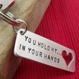 You Hold My Heart in Your Hands Keychain - Personalized Keychain With ...